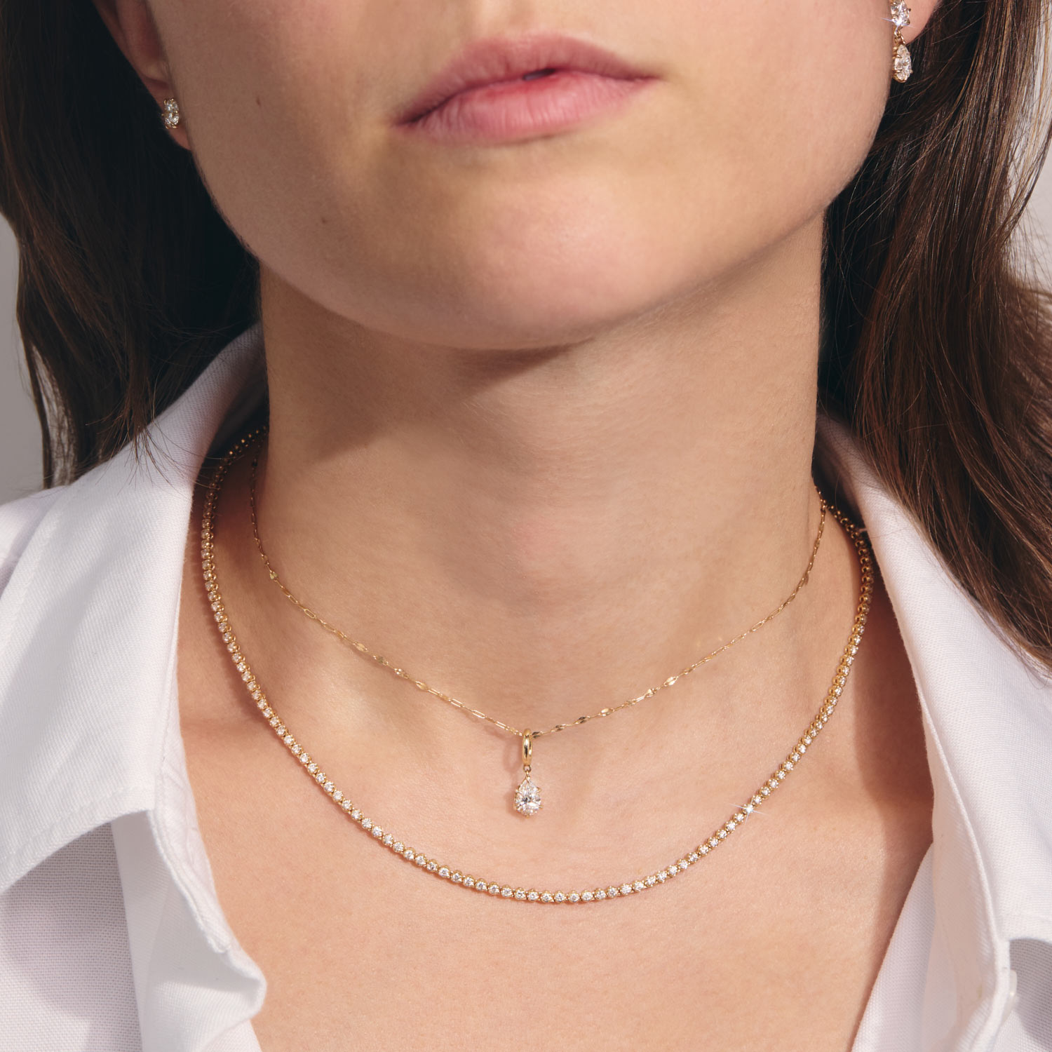 Cinema Lab-Grown Pear Cut Diamond Charm | Catbird NYC