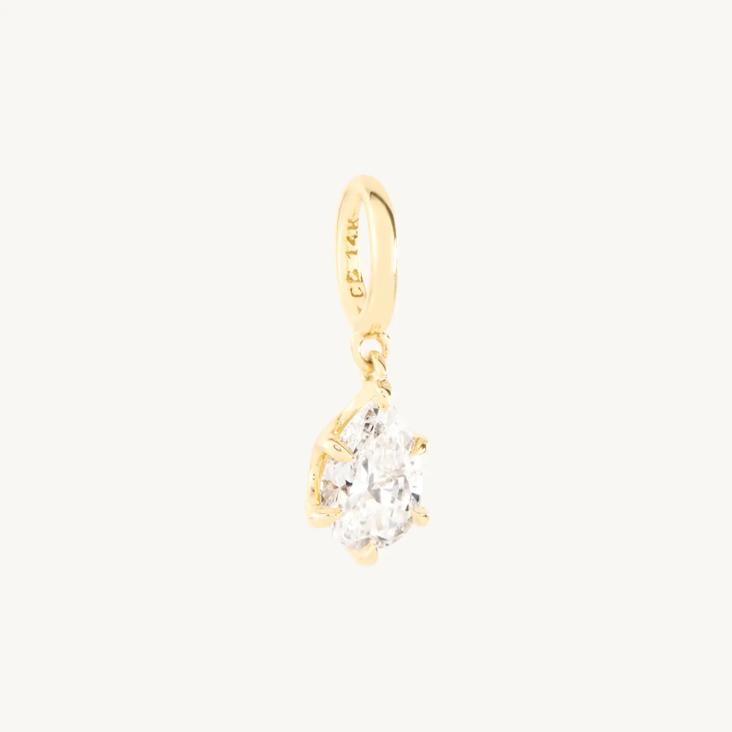 Cinema Lab-Grown Pear Cut Diamond Charm | Catbird NYC