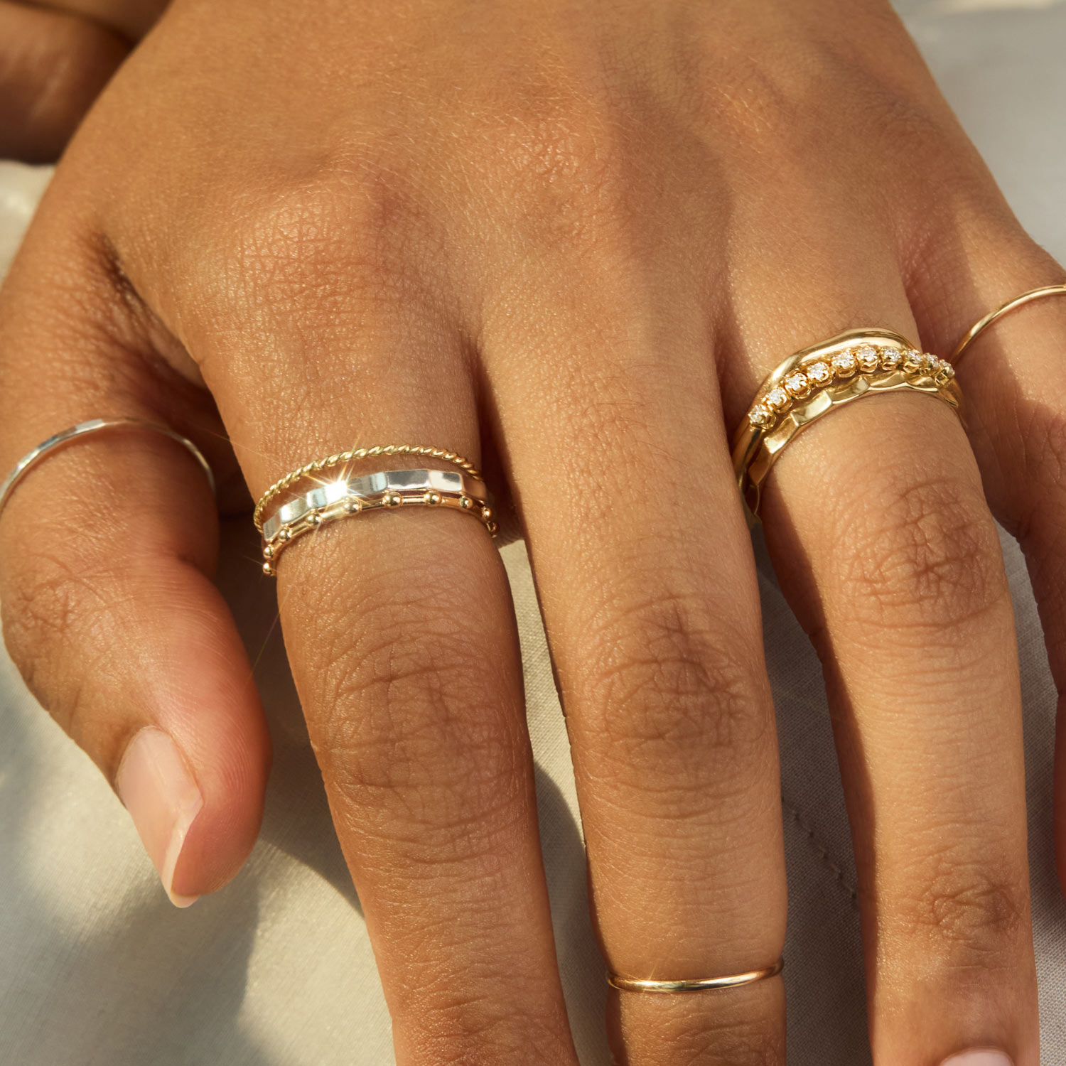 Poppy Seed Gold Ring | Catbird NYC