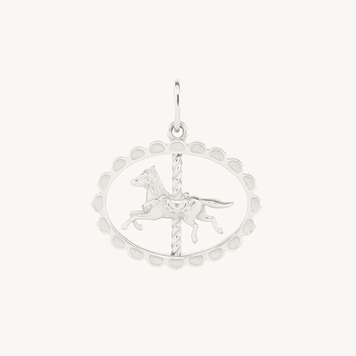 Carousel Horse Spinner Charm, Silver | Catbird x Laufey