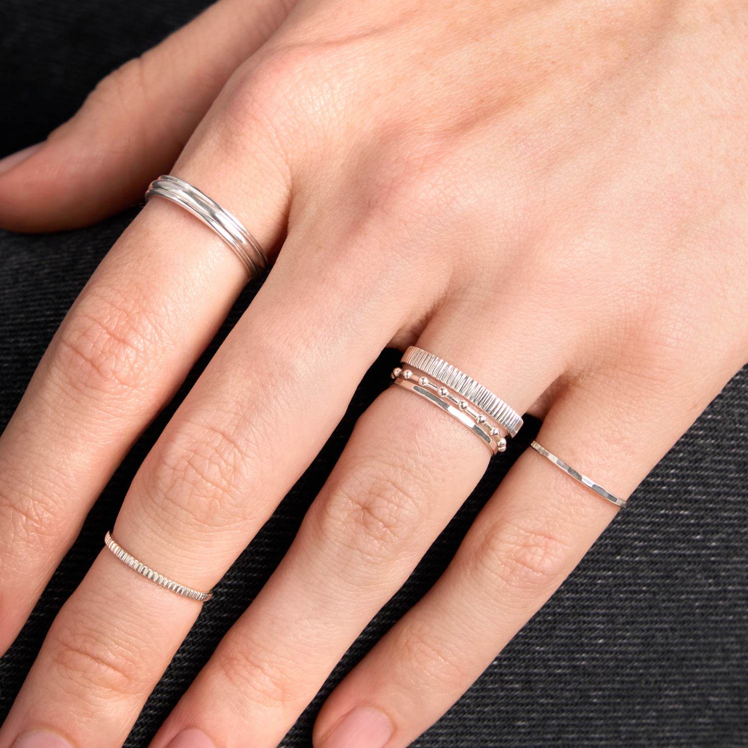 Poppy Seed Silver Ring | Catbird NYC