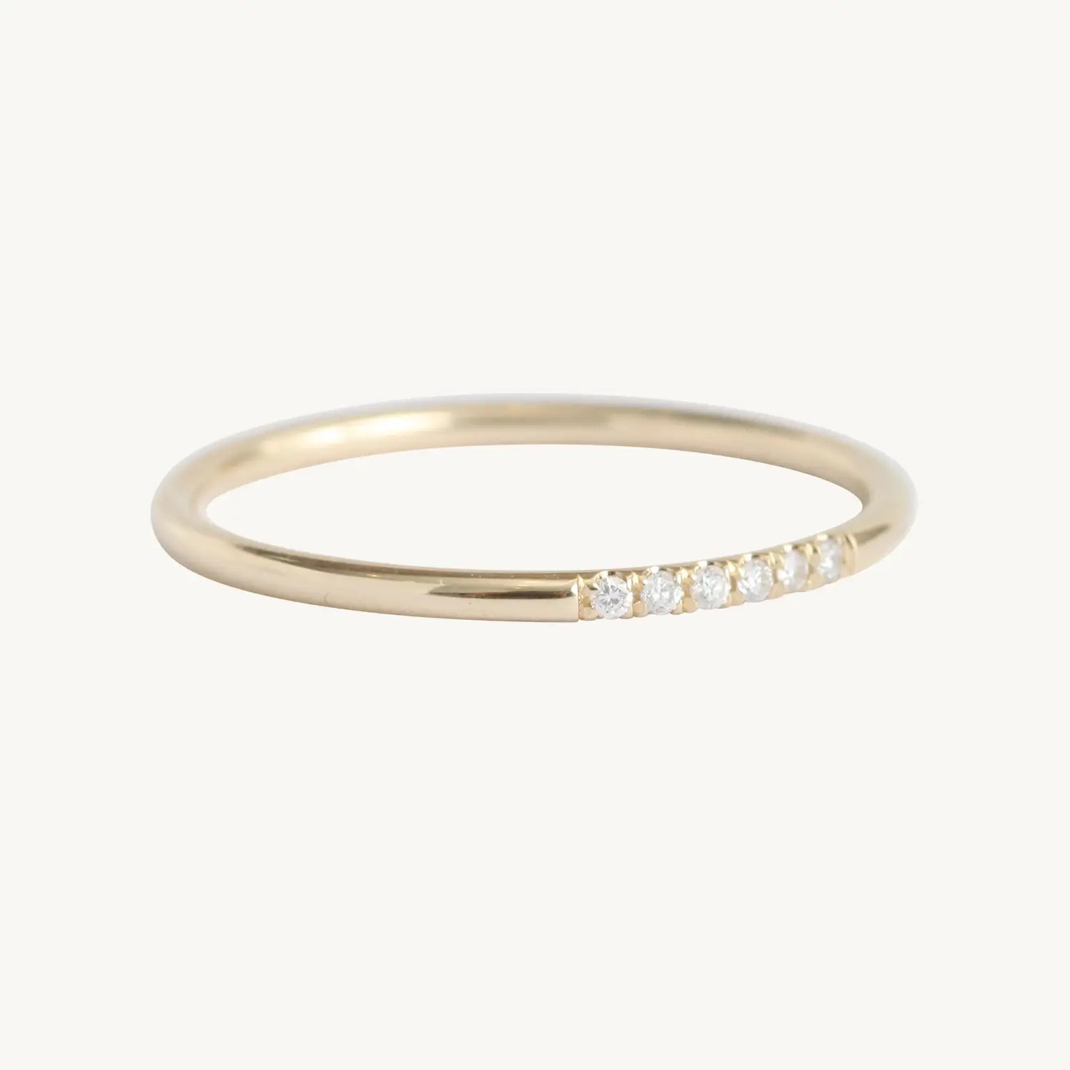 Semi Pave White Diamond Ring in 14K Gold | Catbird