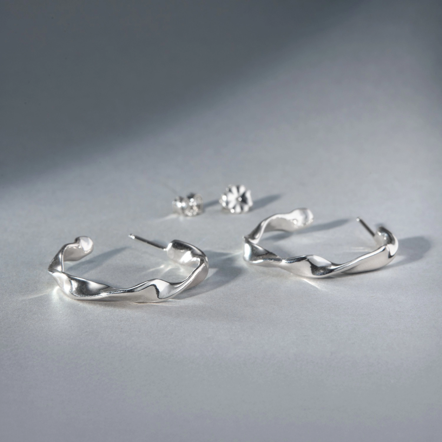 Silver Baby Juliette Hoops (pair) | Catbird NYC
