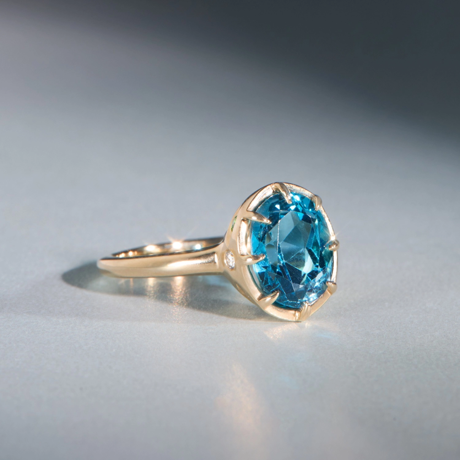 Soul's Loop Blue Topaz Ring | Catbird NYC
