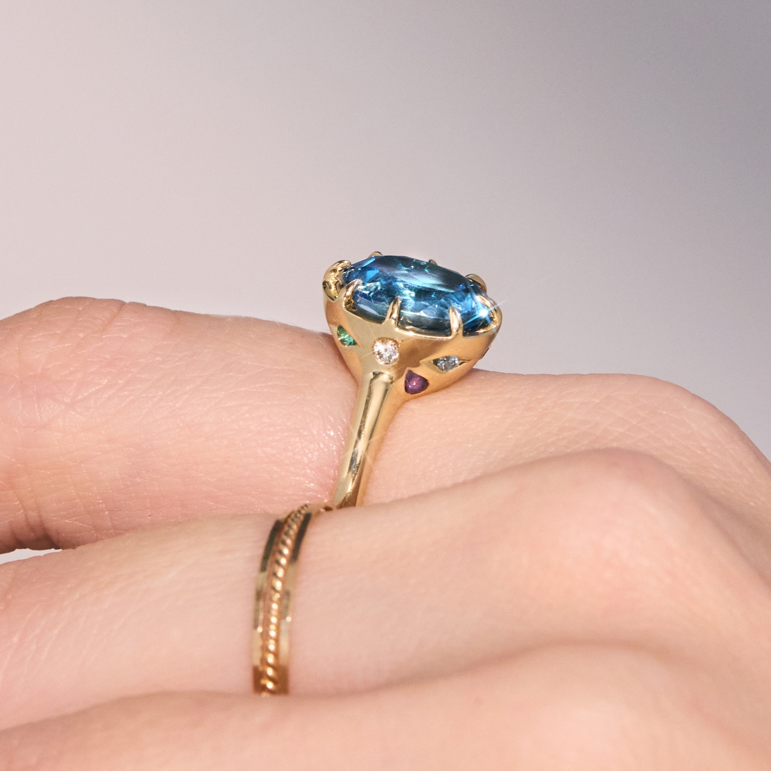 Soul's Loop Blue Topaz Ring | Catbird NYC