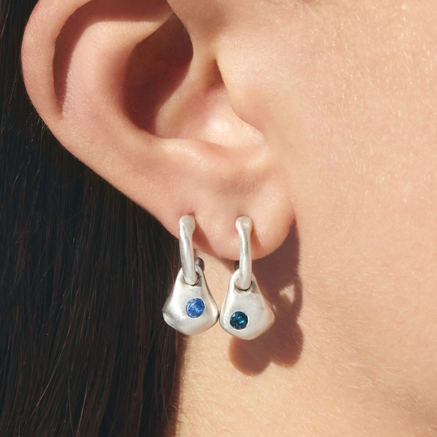 Mixed Sapphire Bosc Drop Earrings (pair) | Catbird NYC