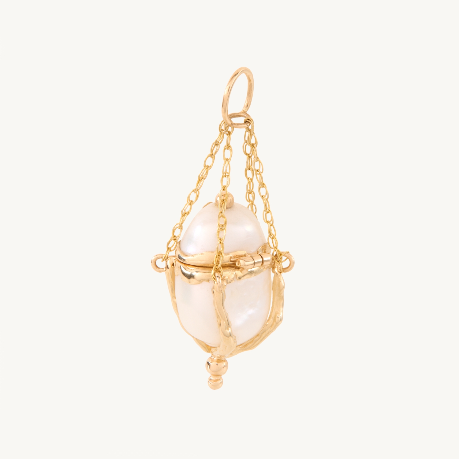 Pearl and Diamond Urn Pendant | Catbird NYC