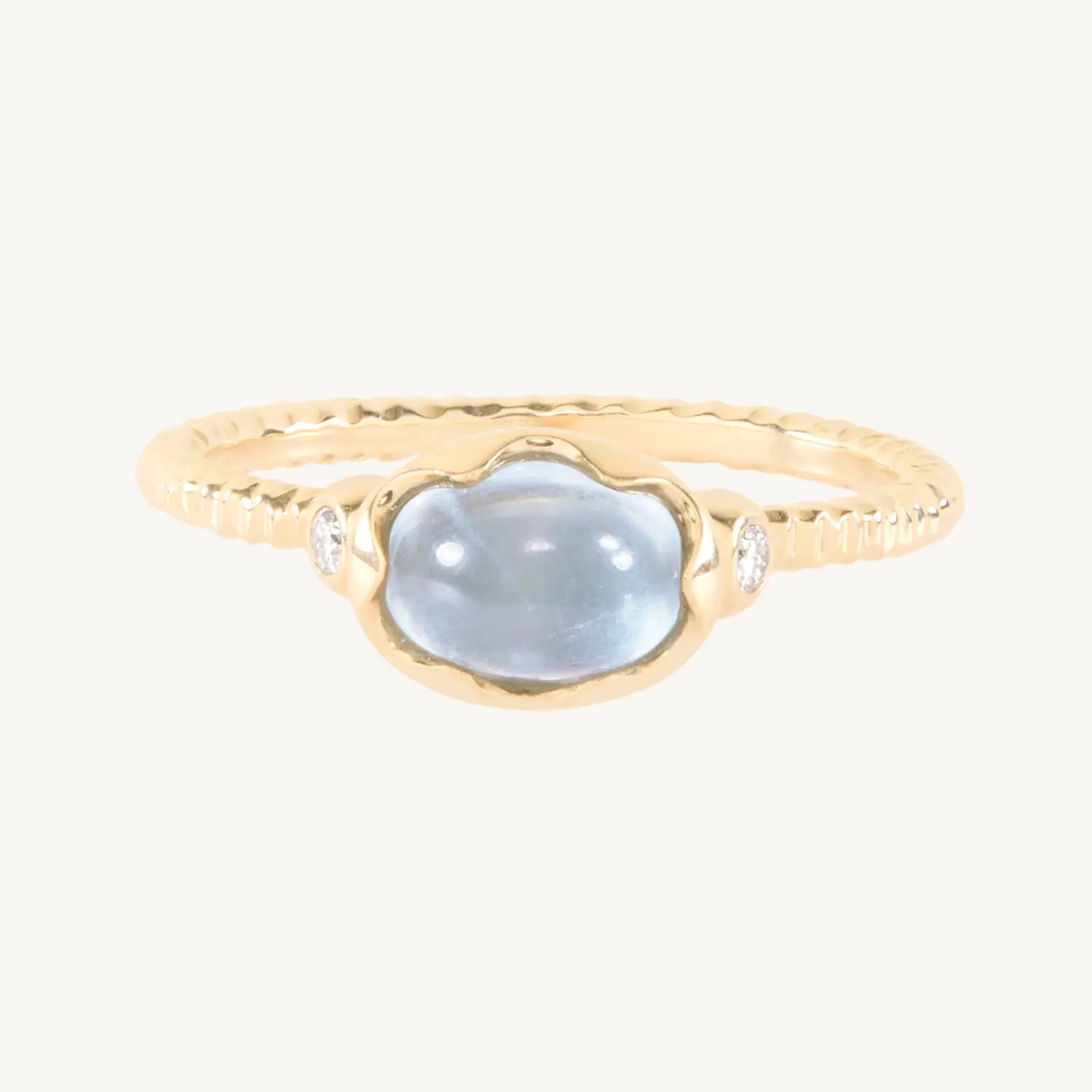 Aquamarine Wishing Well Ring | Catbird NYC