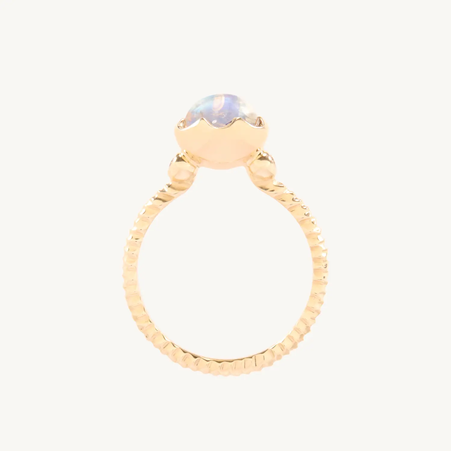 Rainbow Moonstone Wishing Well Ring | Catbird NYC