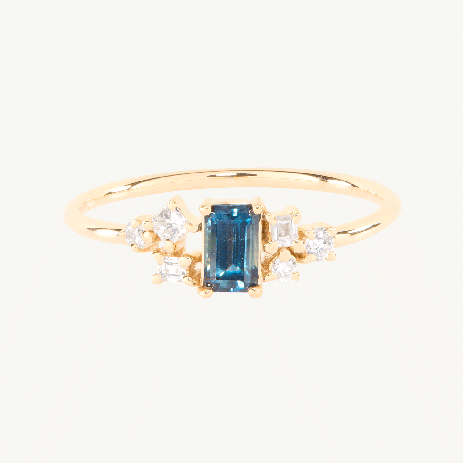 Sapphire & Diamond Mosaic Ring | Catbird NYC