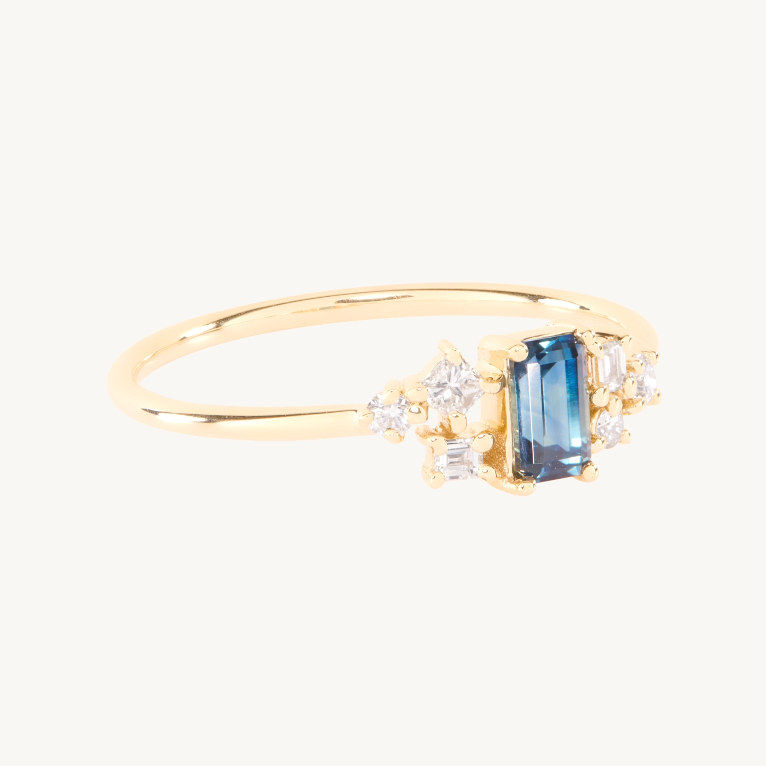 Sapphire & Diamond Mosaic Ring | Catbird NYC